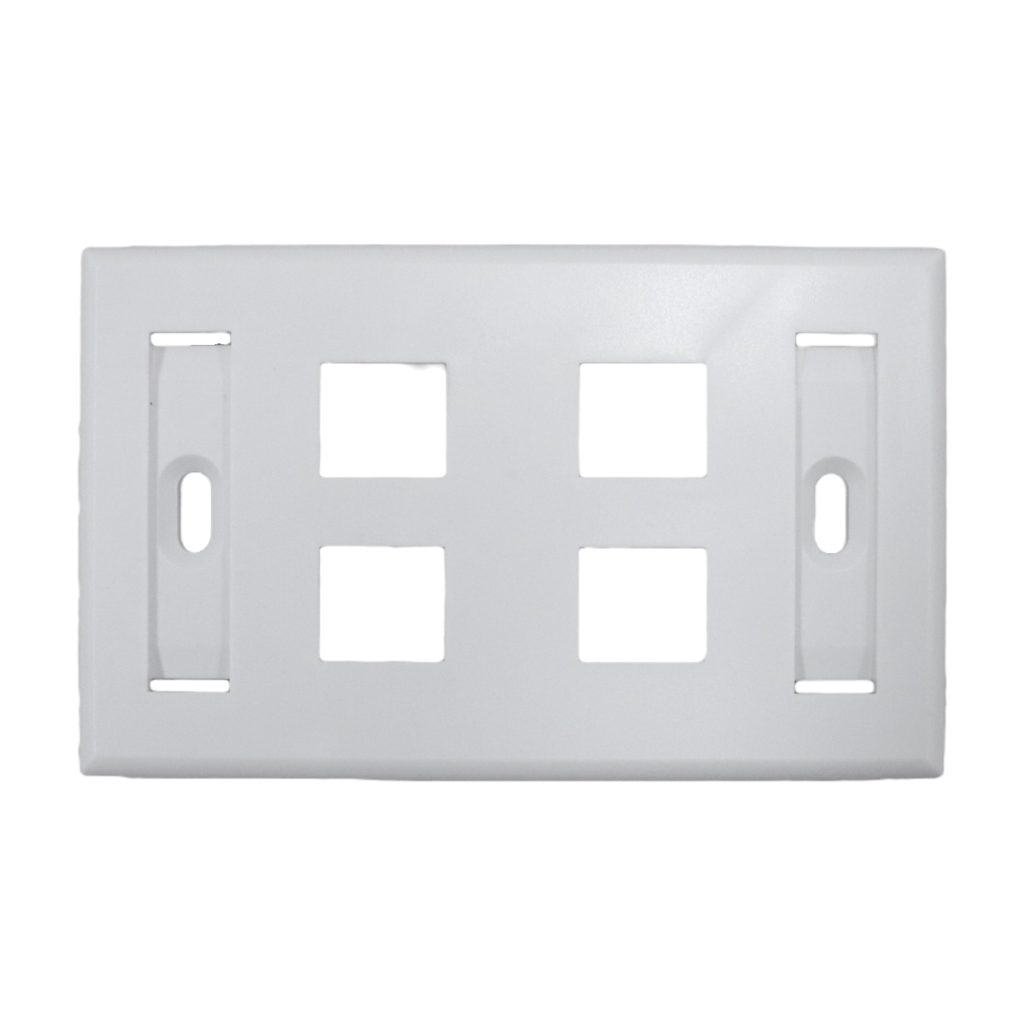 Face Plate para 4 Jack con espacio para identificaci?n – eShop Engicontrol