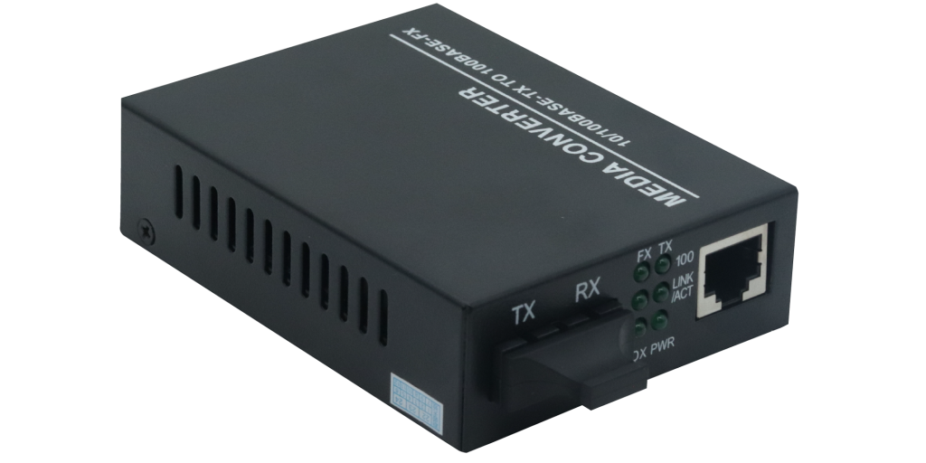 Conversor de Medios Fast Ethernet 10/100Mbps, cobre a fibra monomodo ...